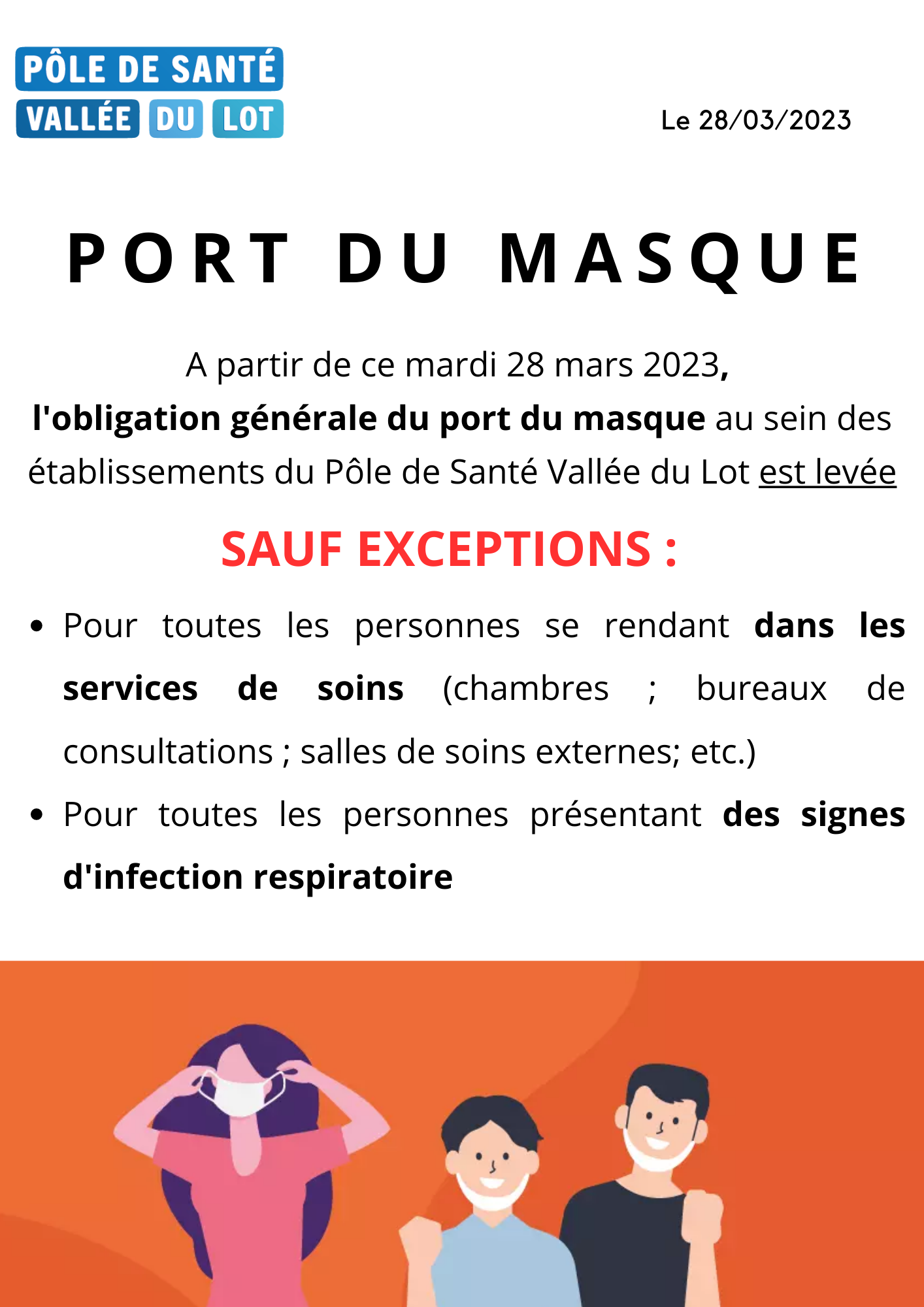 Consignes Port du masque - PSVL